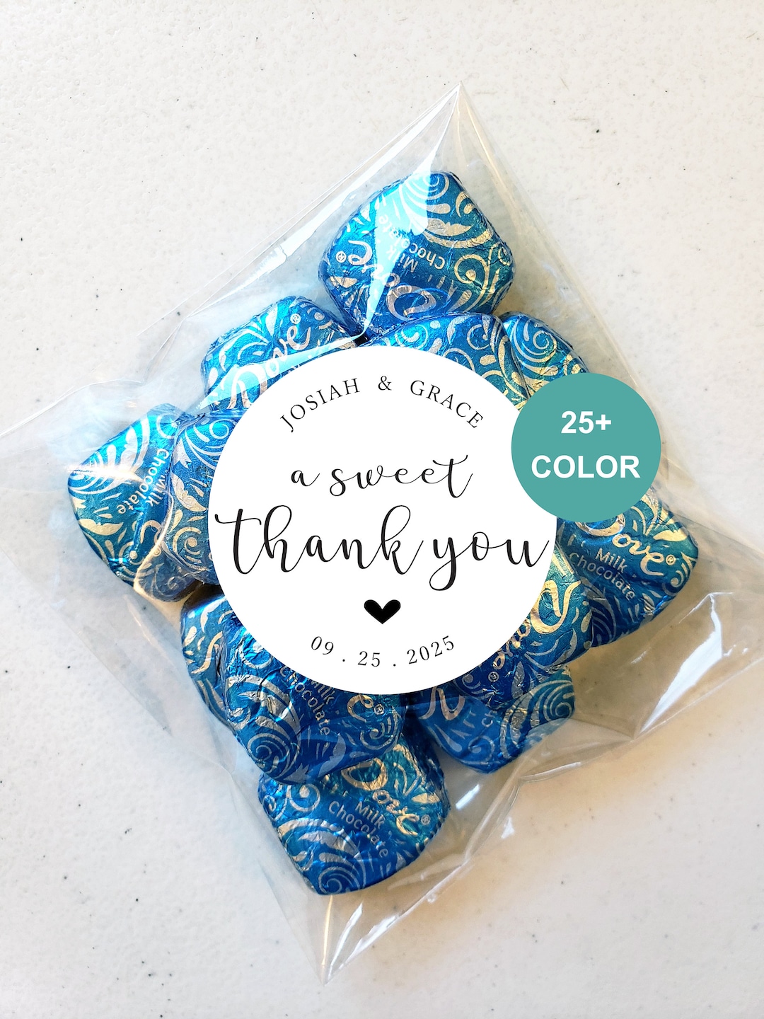20 A Sweet Thank You Stickers Labels Personalized Wedding Favors ...
