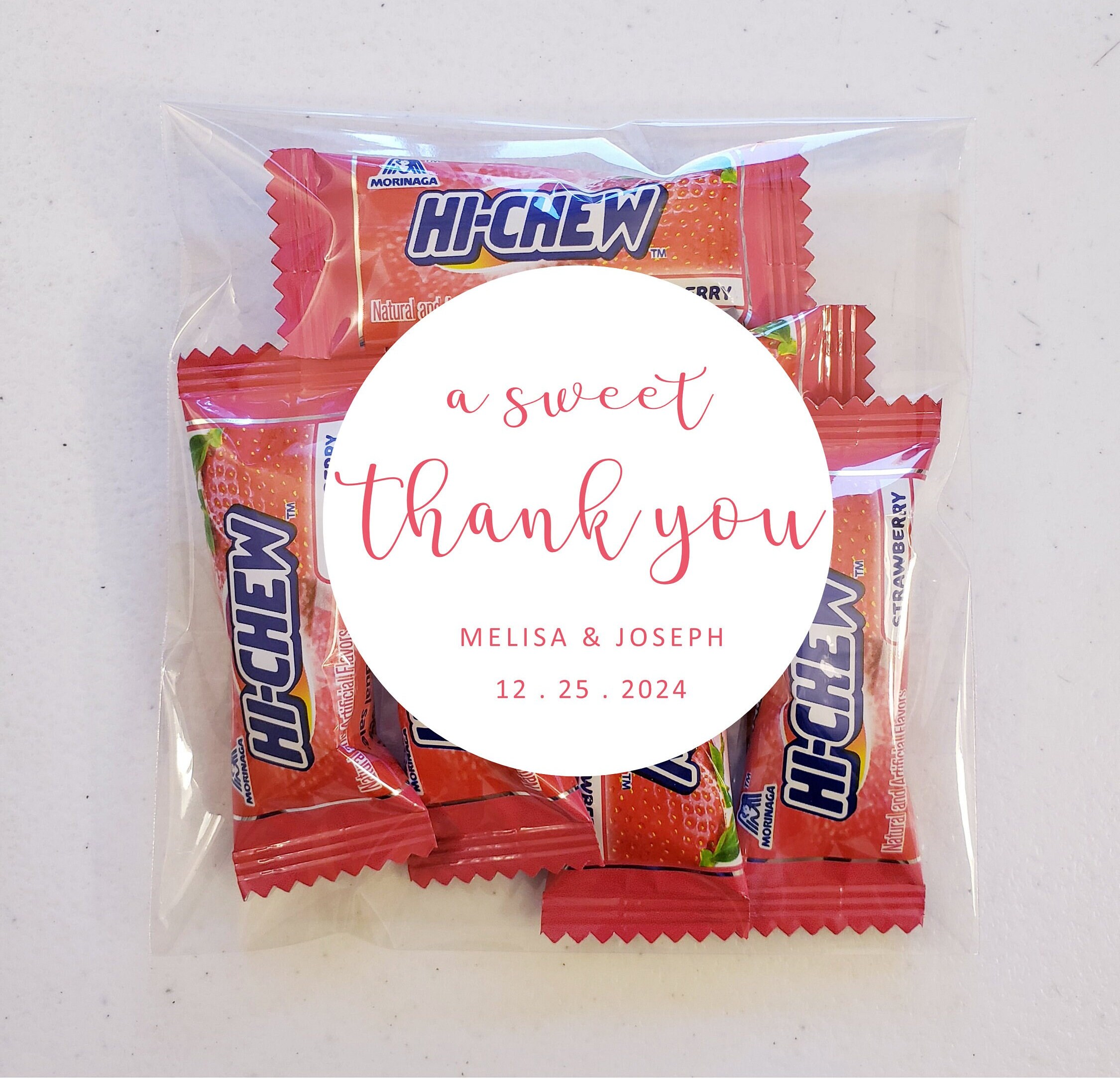 20 A Sweet Thank You Stickers Labels Personalized Wedding Favors ...
