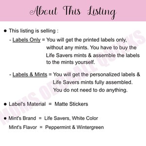 SET OF 60 Engage Mints Wedding Favors Life Savers Mints for Guest ...