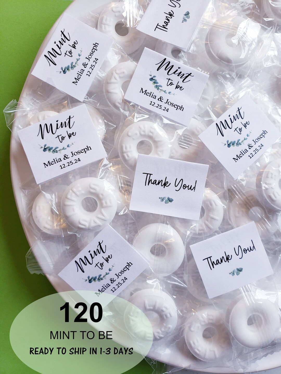 SET OF 120 Mint to Be Wedding Favors Life Savers Mints for Guest ...