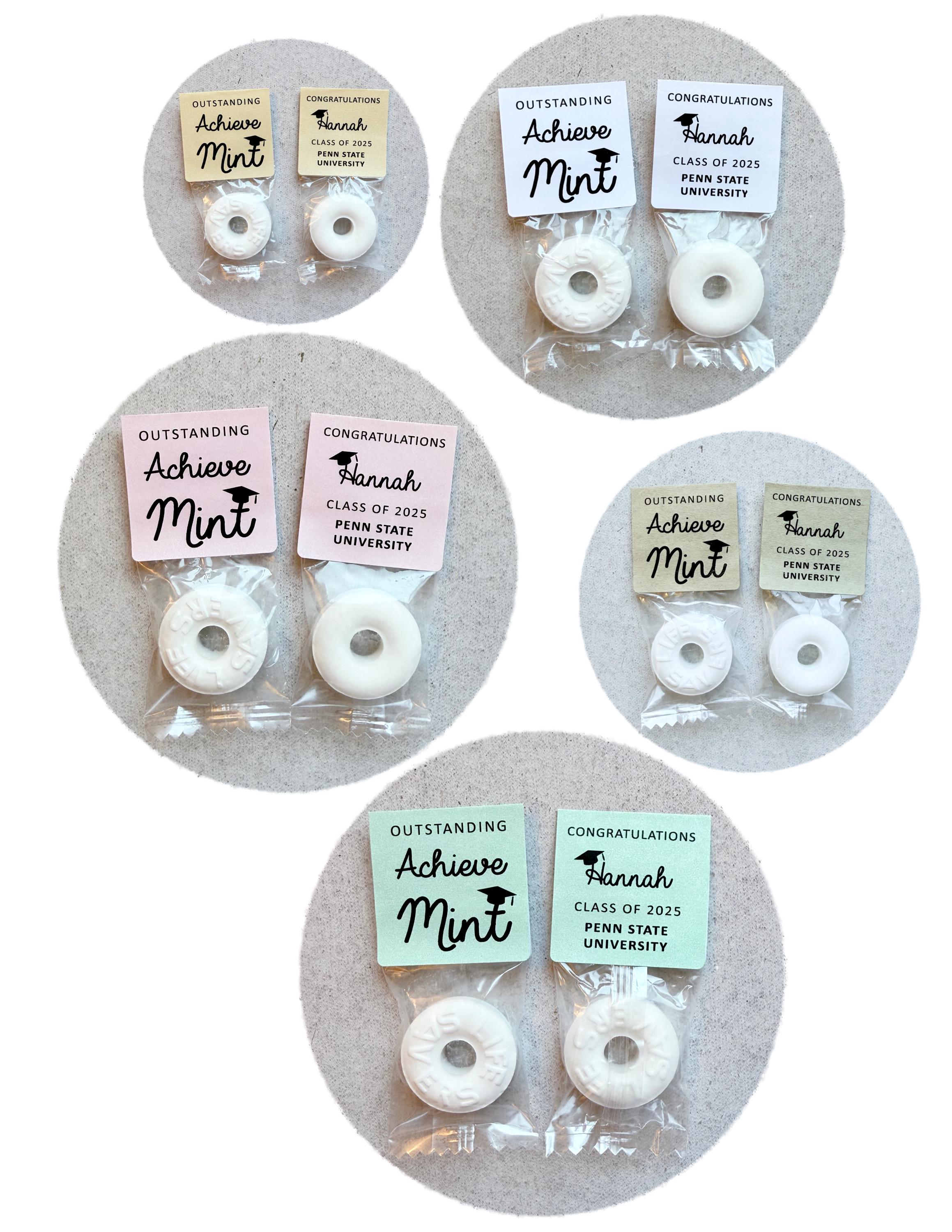 SET OF 60 - Graduation Mints Favors Gifts High School University ...