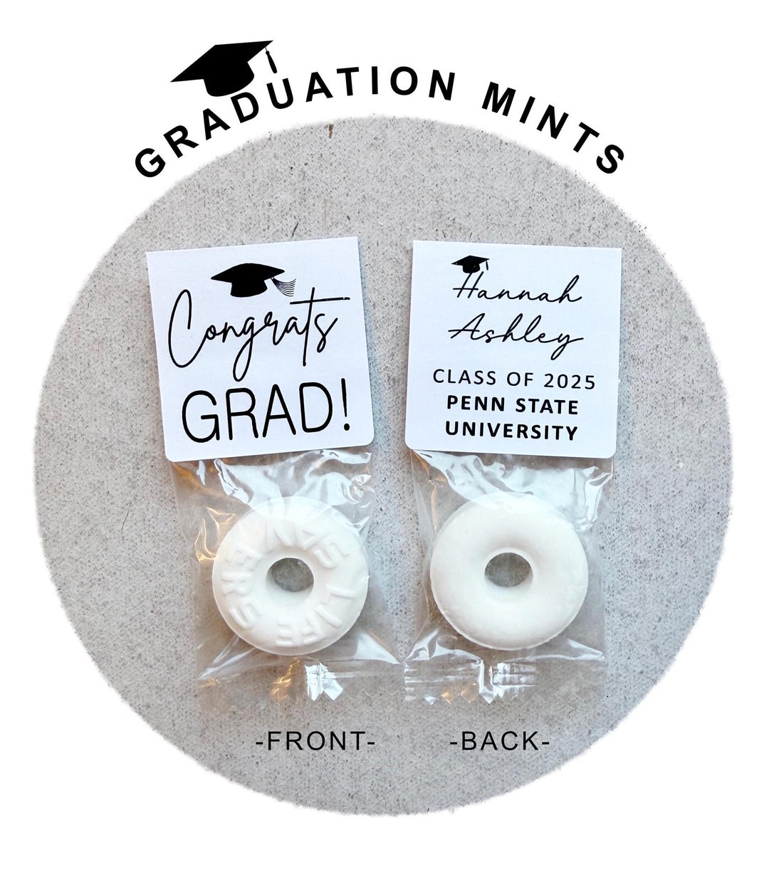 SET OF 60 - Graduation Mints Favors Gifts High School University ...