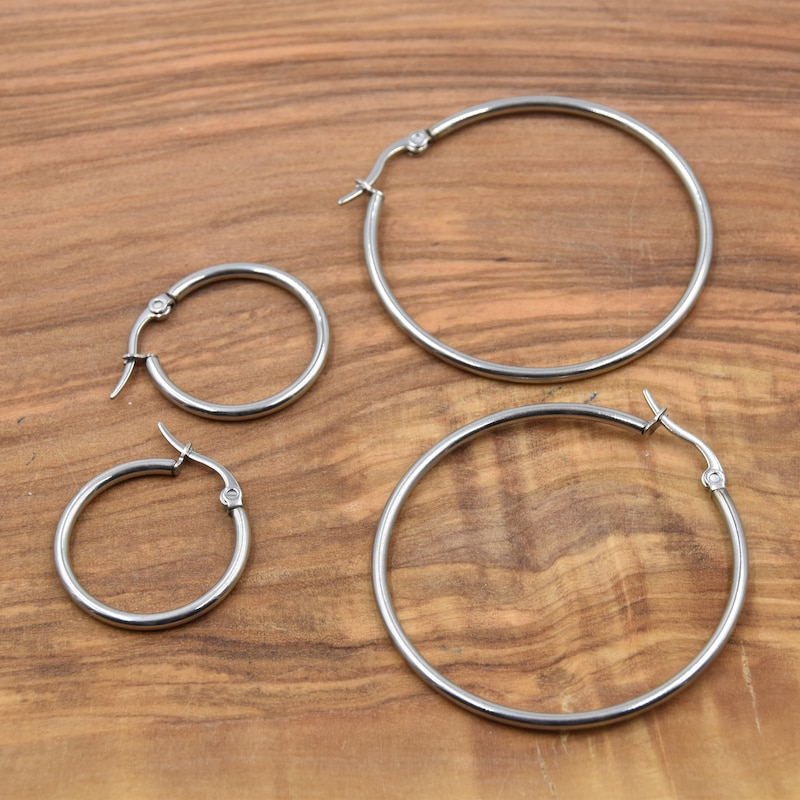 Stainless Steel Hoops - Etsy