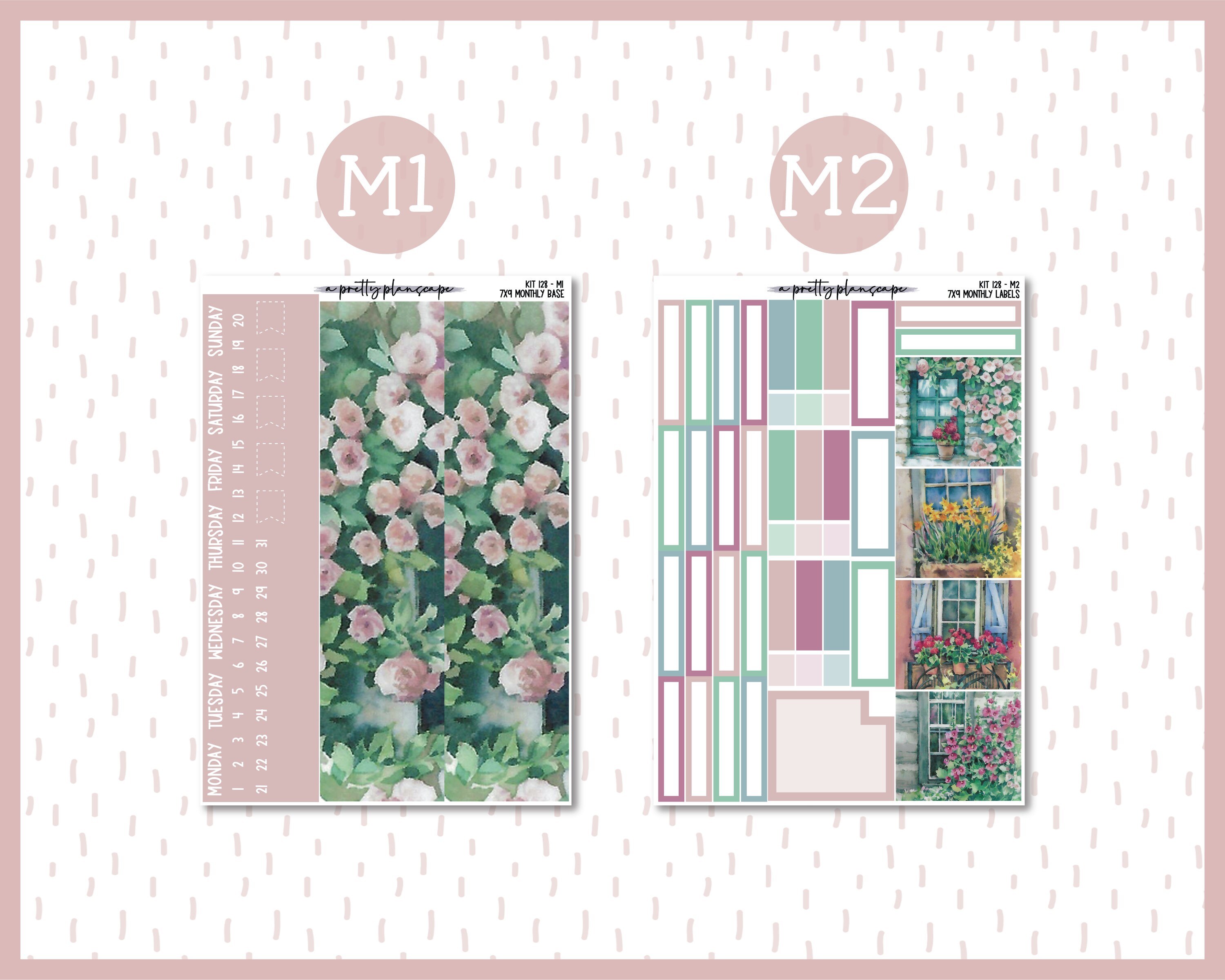 PRINTABLE Sticker Kit 128 Monthly Collection 7x9 A5W | Etsy