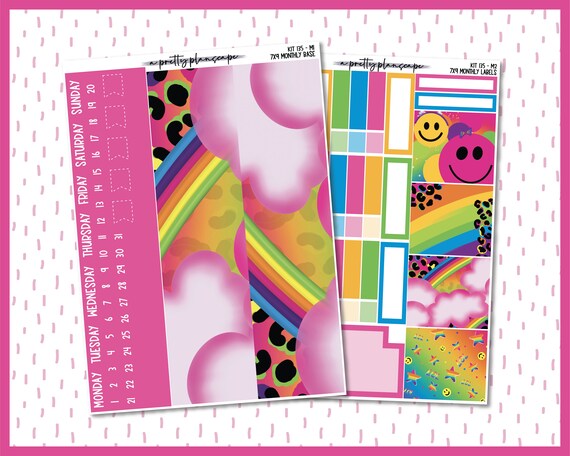 Monthly Sticker Kit 135 7x9 A5 B6 EC Life Planner | Etsy