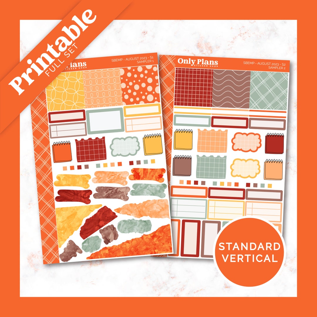 PRINTABLE Sticker Bundle Samplers Standard Vertical - Etsy
