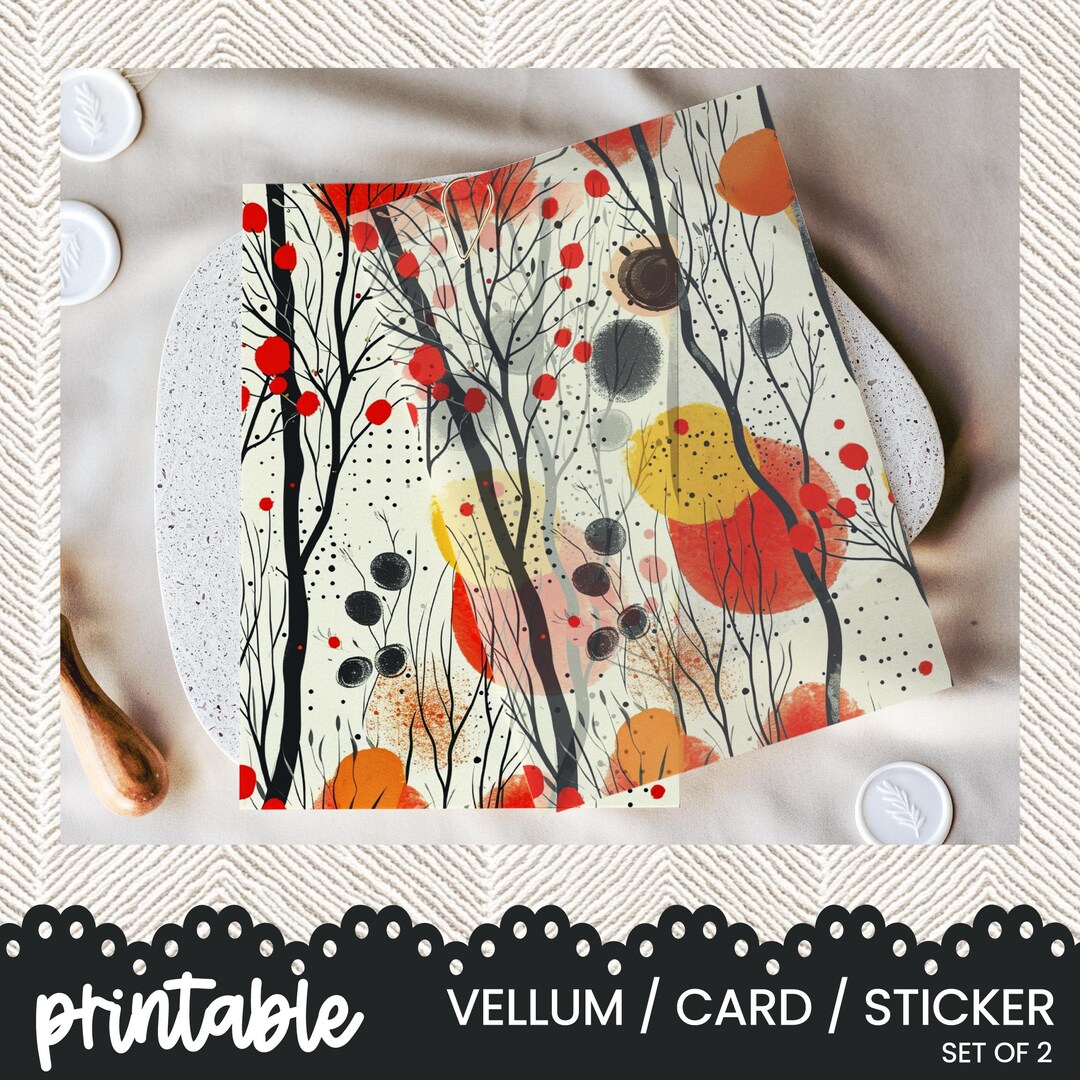 PRINTABLE Set of 2 Vellum or Dashboard Tip-in for Planners or Junk ...