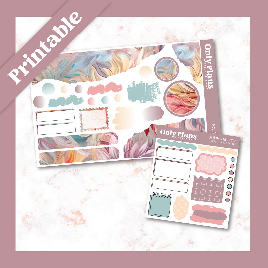 PRINTABLE Journaling Sheet 27 - Journal Stickers Decorative Planner Kit ...