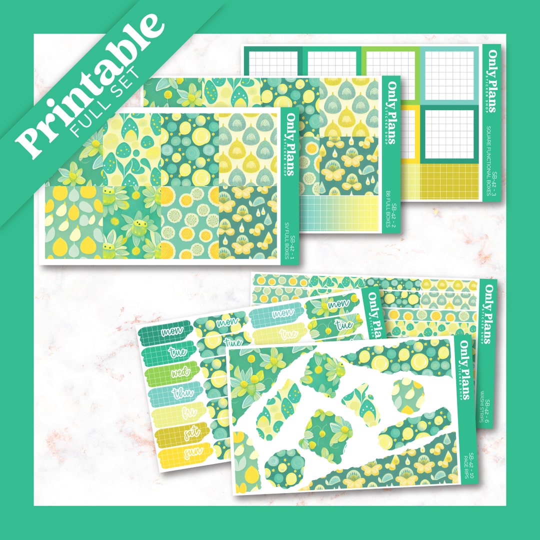 PRINTABLE Sticker Buffet 42 SB-42 Planner Stickers Functional ...