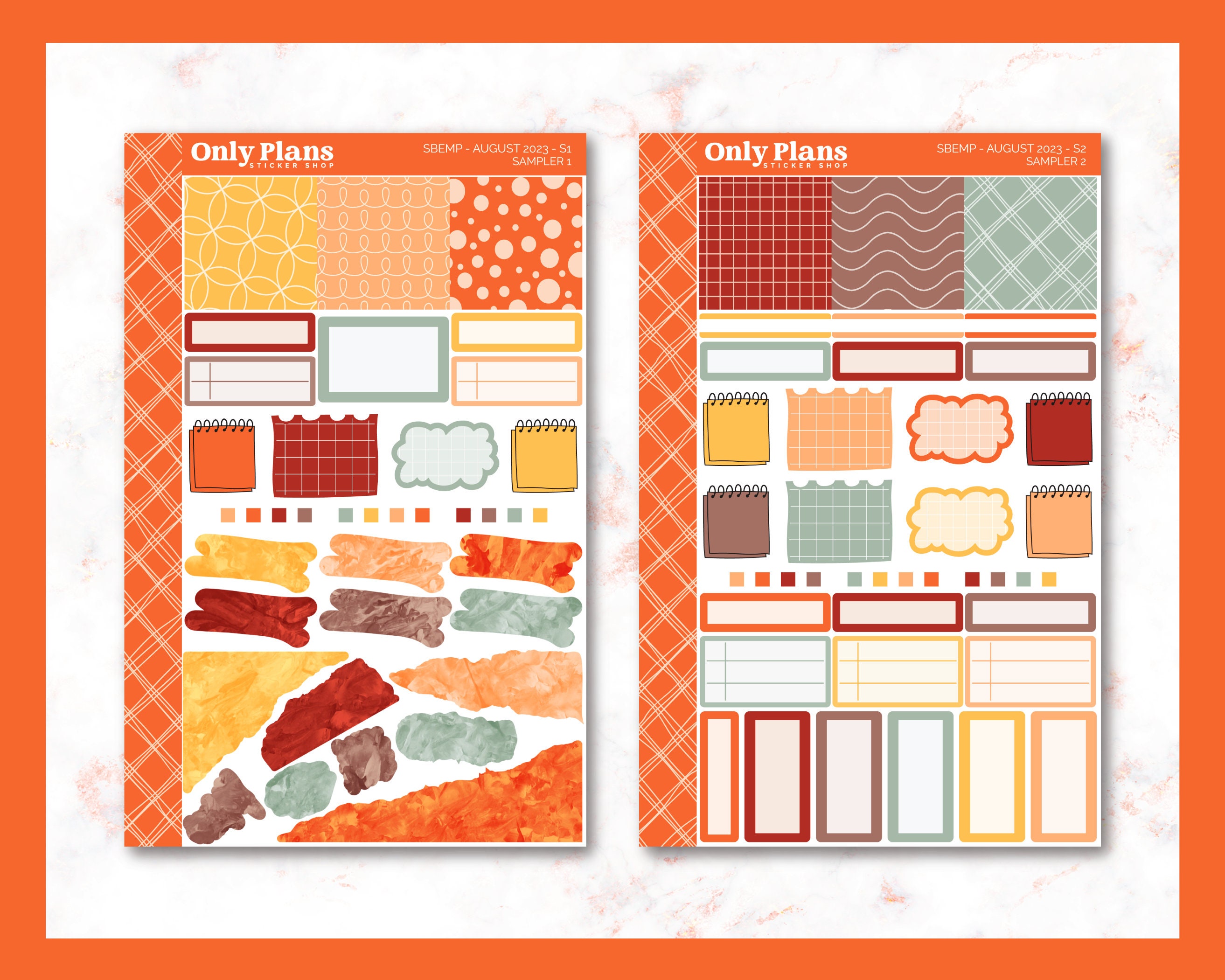 PRINTABLE Sticker Bundle Samplers Standard Vertical - Etsy