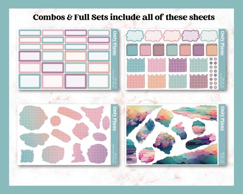 PRINTABLE Sticker Buffet 40 SB-40 Planner Stickers - Etsy