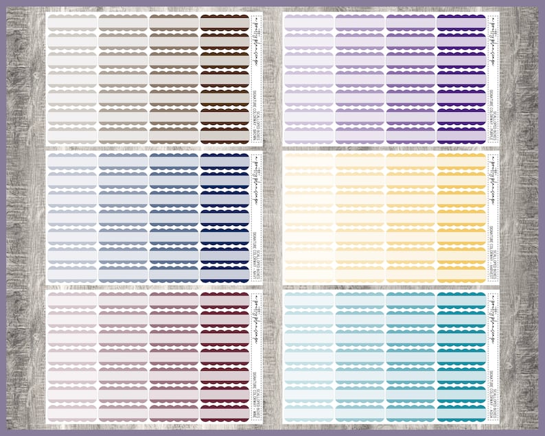 PRINTABLE Signature Colorway, SCW001, Habit Trackers, Planner Stickers ...