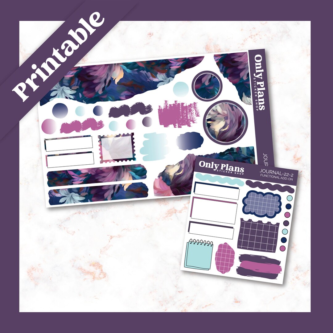 PRINTABLE Journaling Sheet 22 Journal Stickers Decorative Planner Kit ...