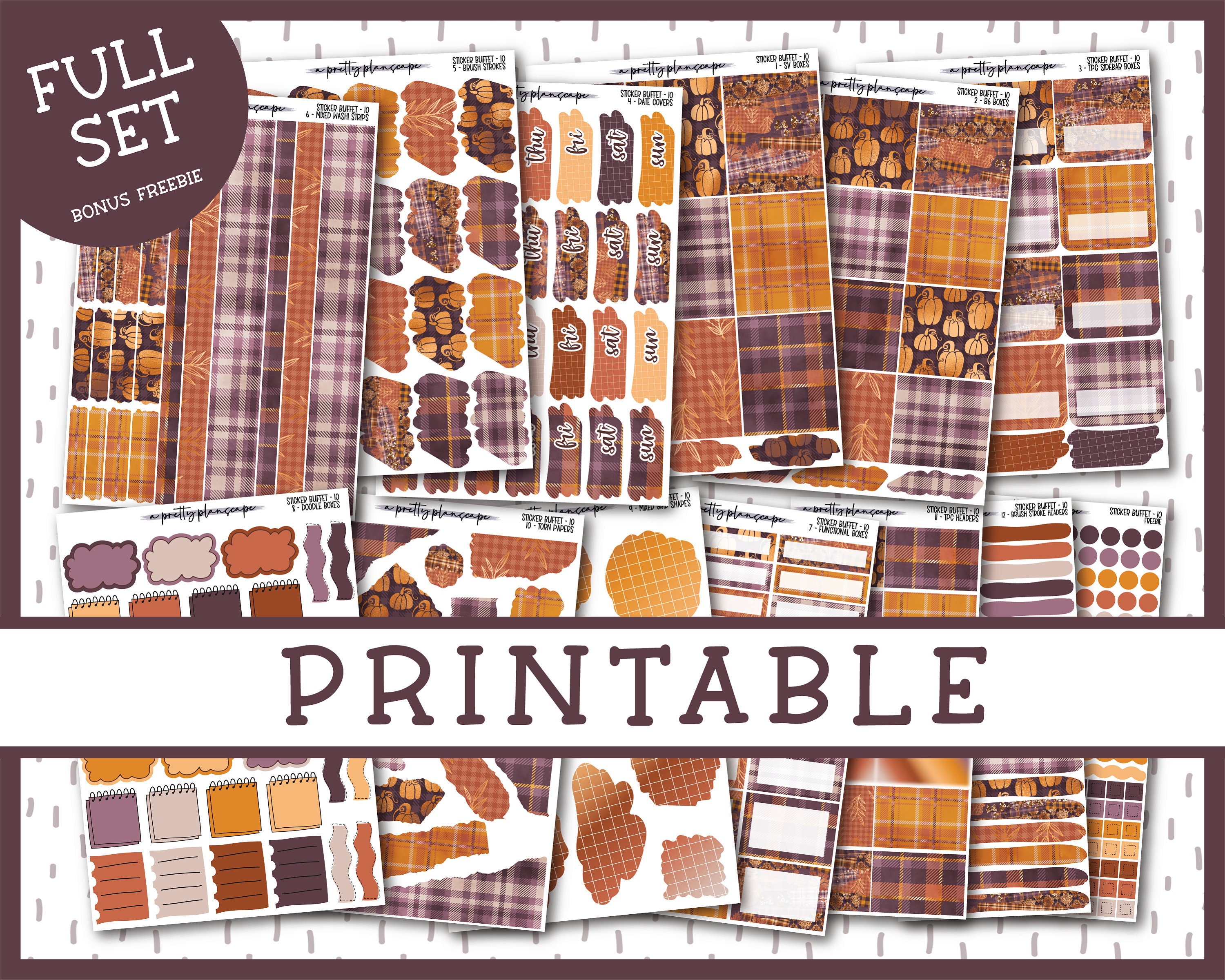 PRINTABLE Sticker Buffet 10 Planner Stickers Functional - Etsy