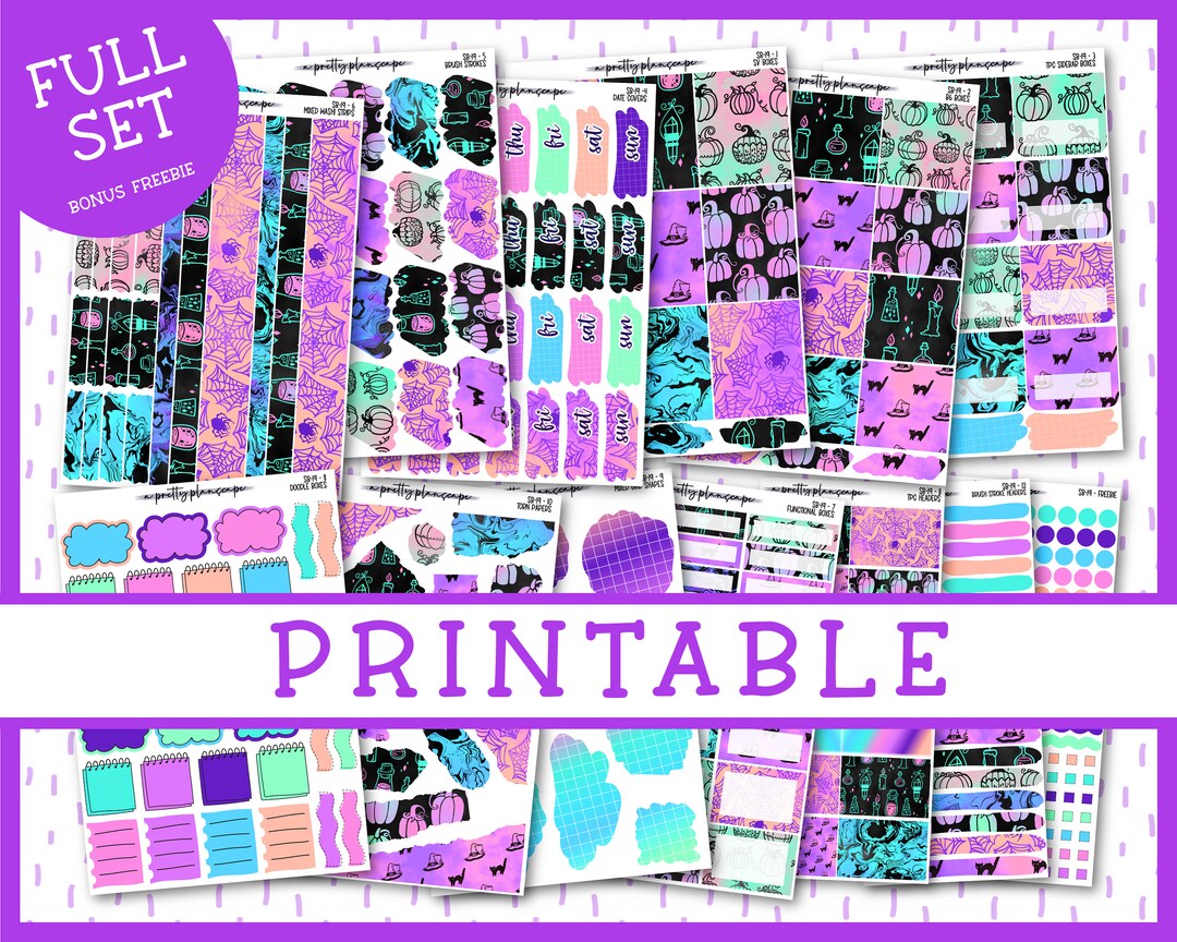 PRINTABLE Sticker Buffet 19 SB-19 Planner Stickers Functional ...