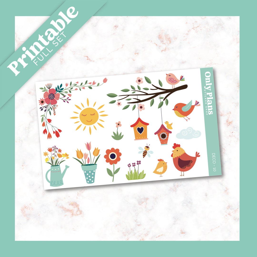 PRINTABLE Deco Sheet 10 - Journal Stickers Decorative Planner Kit ...