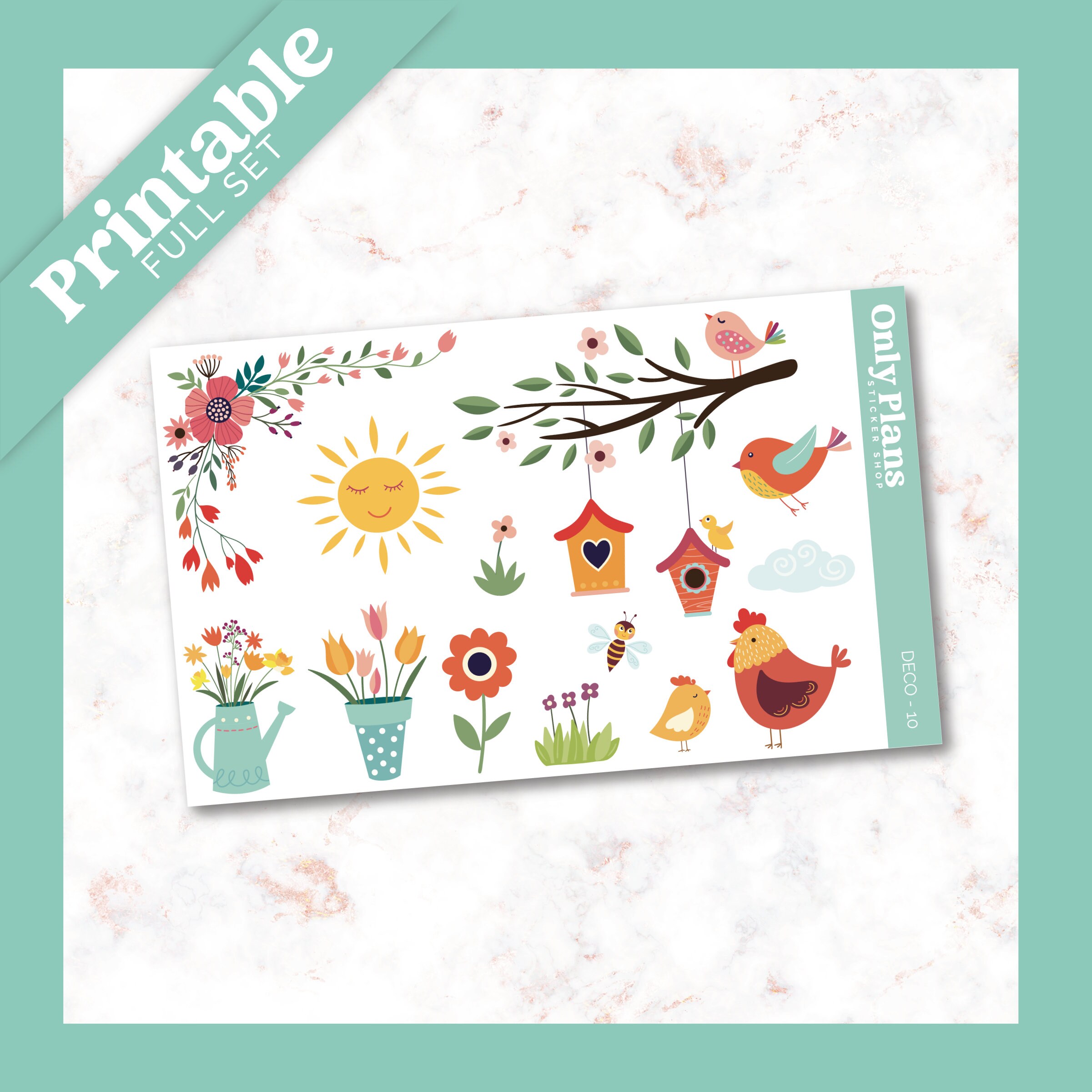 PRINTABLE Deco Sheet 10 - Journal Stickers Decorative Planner Kit ...
