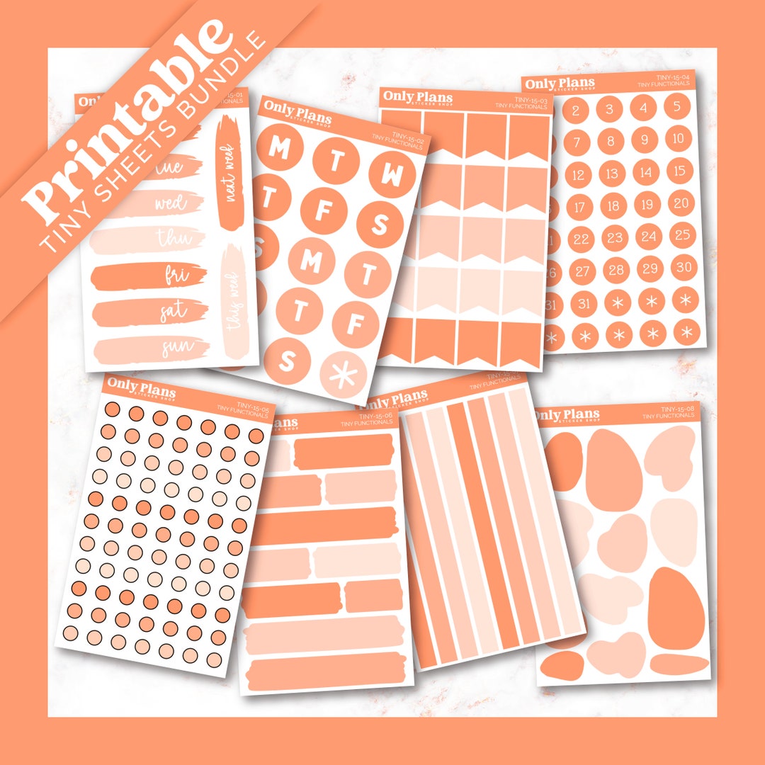 PRINTABLE Tiny Sheets Functional Bundle TINY-15 - Etsy