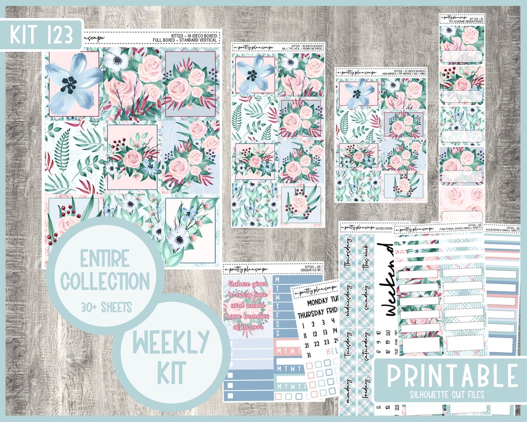 PRINTABLE Sticker Kit 123 Entire Collection Weekly 7x9 A5 B6 Pennichi ...