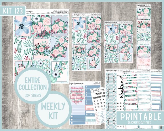 PRINTABLE Sticker Kit 123 Entire Collection Weekly 7x9 | Etsy