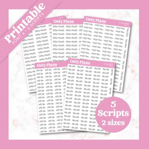 PRINTABLE Reading Script Bundle - 5 Scripts - 2 Sizes - Font 4 - Etsy