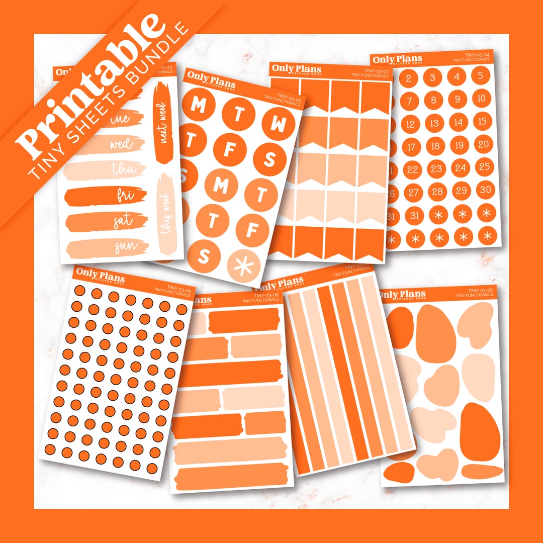 PRINTABLE Tiny Sheets Functional Bundle TINY-03 - Etsy
