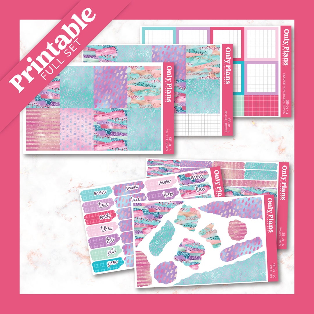 PRINTABLE Sticker Buffet 1 Planner Stickers Functional Decorative ...