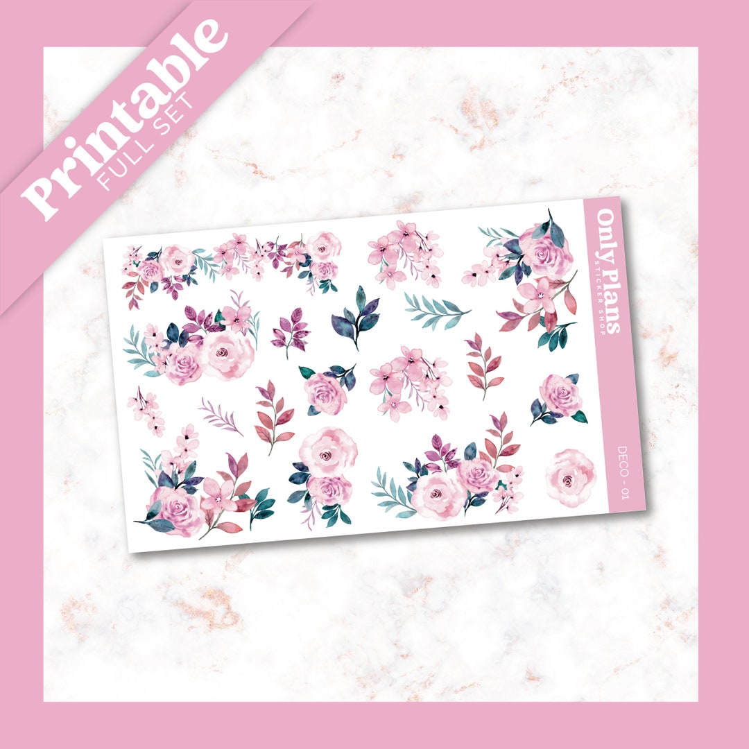 PRINTABLE Deco Sheet 1 - Journal Stickers Decorative Planner Kit ...