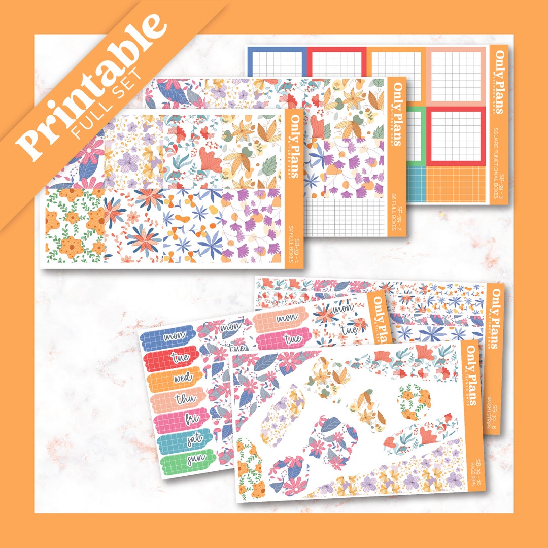 PRINTABLE Sticker Buffet 39 SB-39 Planner Stickers Functional ...