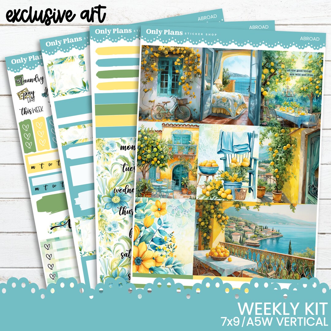 Weekly Sticker Kit 183 - Standard Vertical - Weekly Planner Stickers ...