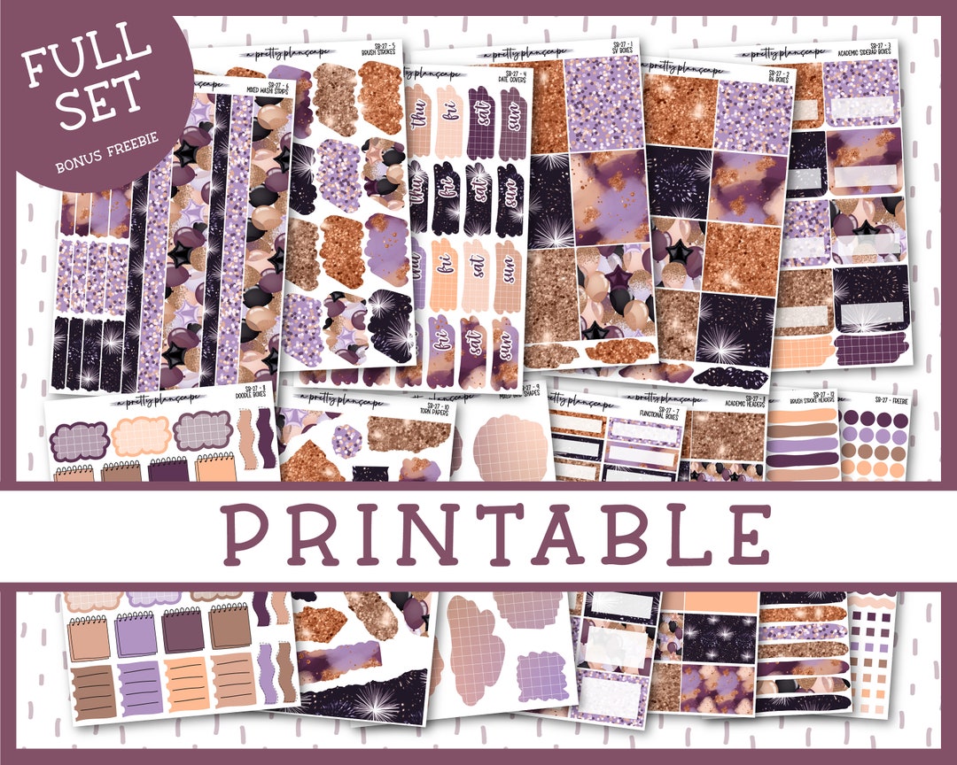 PRINTABLE Sticker Buffet 27 SB-27 - Etsy