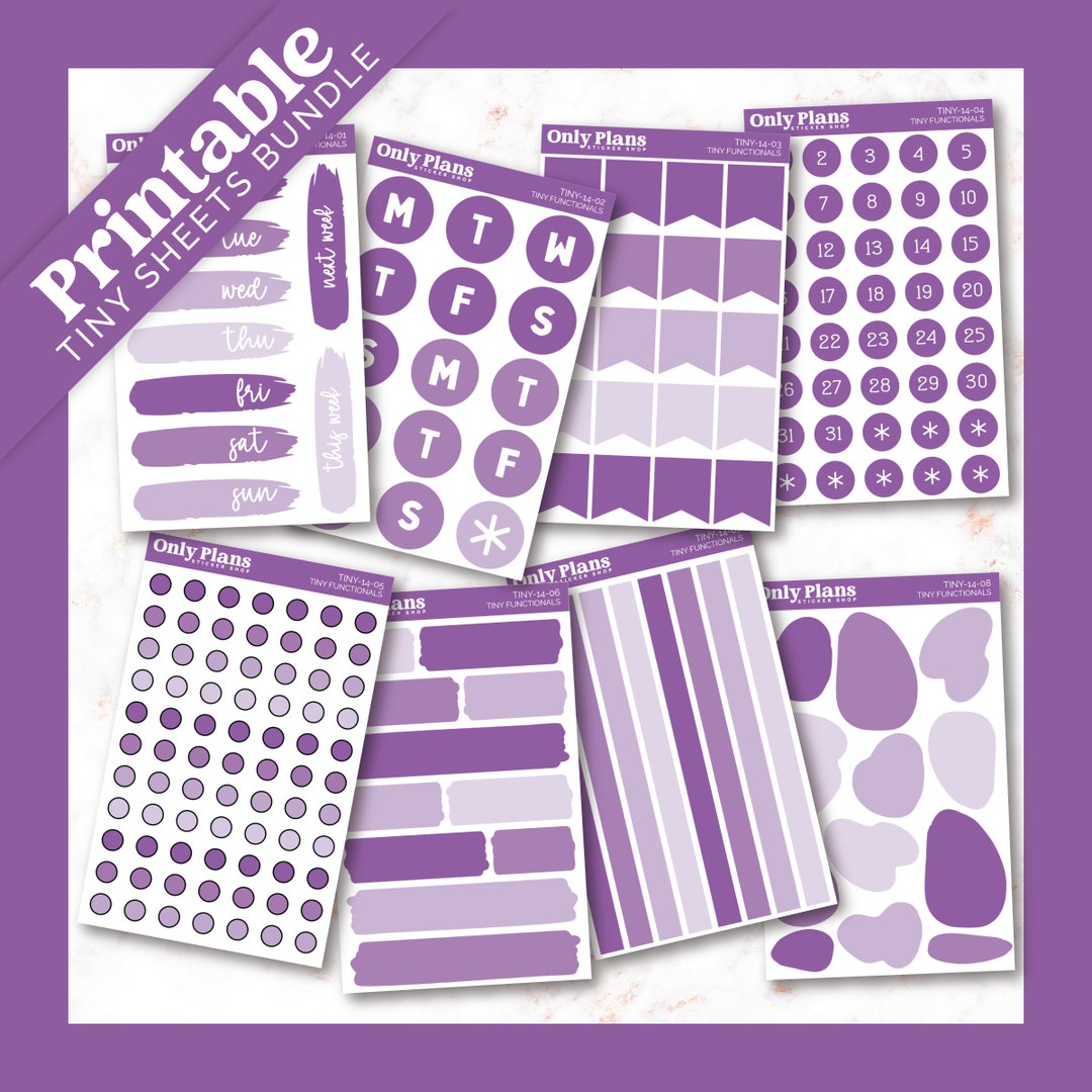 PRINTABLE Tiny Sheets Functional Bundle TINY-14 - Etsy