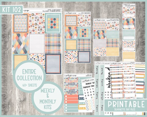 PRINTABLE Sticker Kit 103 Entire Collection Weekly | Etsy