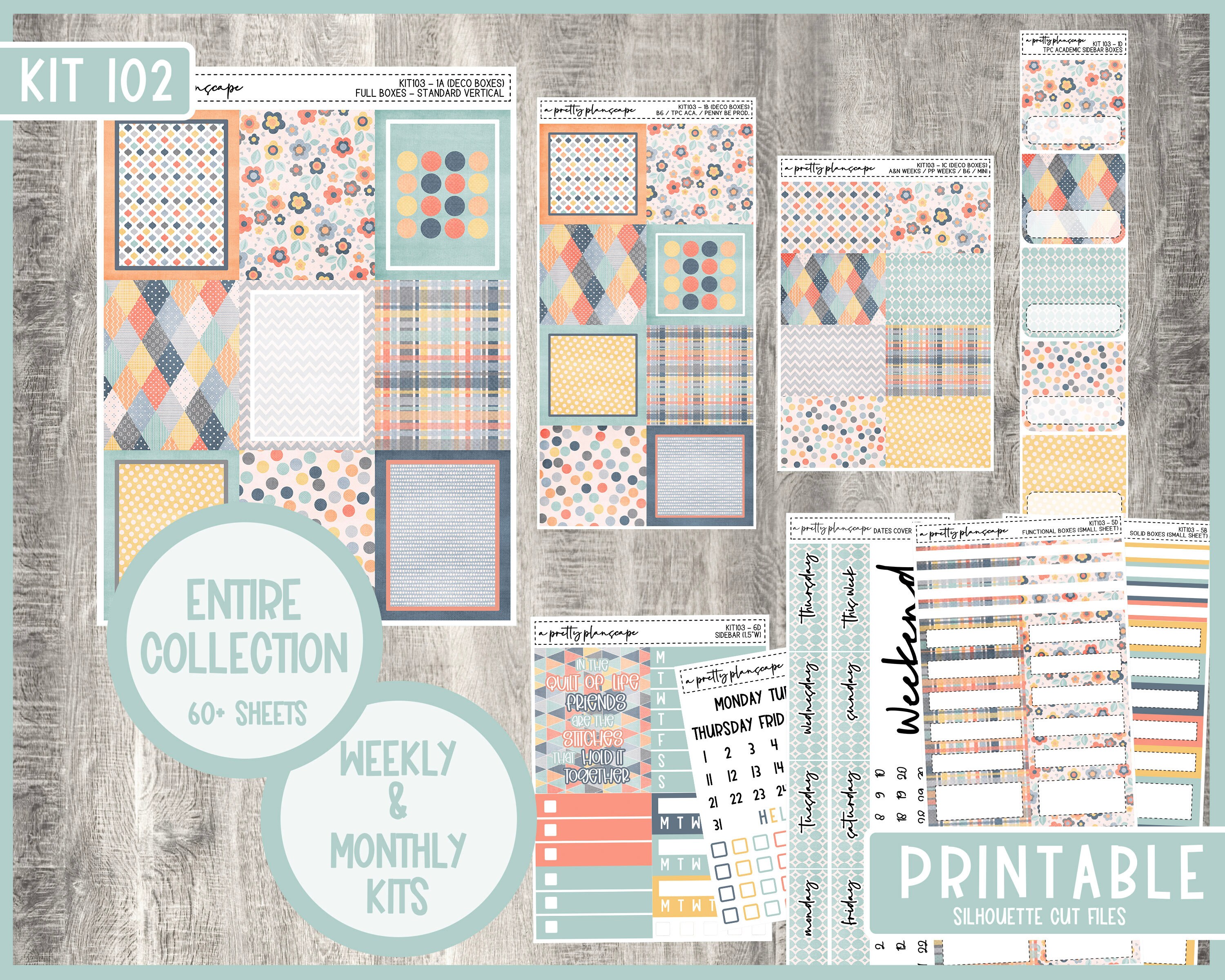 PRINTABLE Sticker Kit 103 Entire Collection Weekly | Etsy