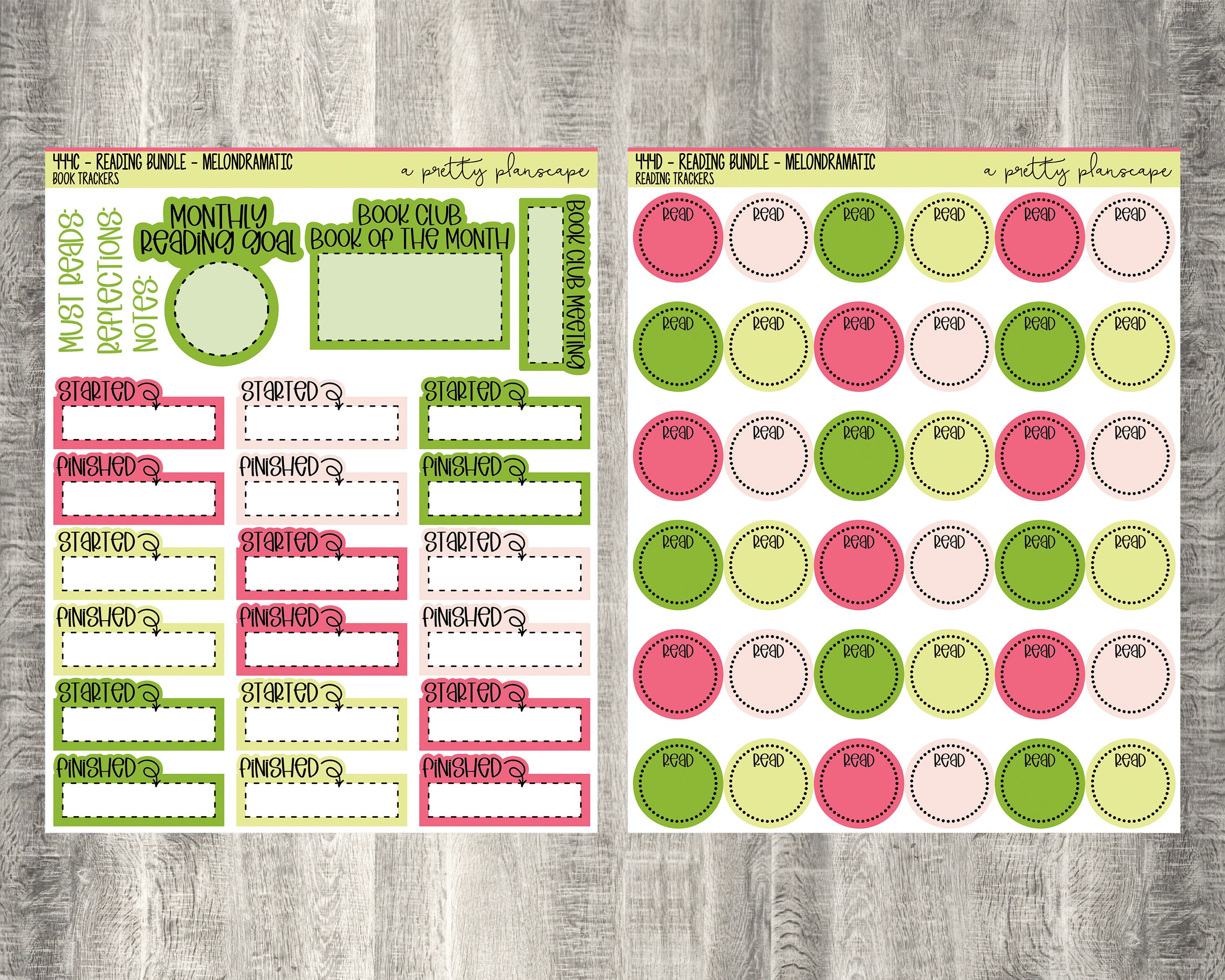 PRINTABLE B6 Monthly Reading Bundle Sticker Kit - Etsy