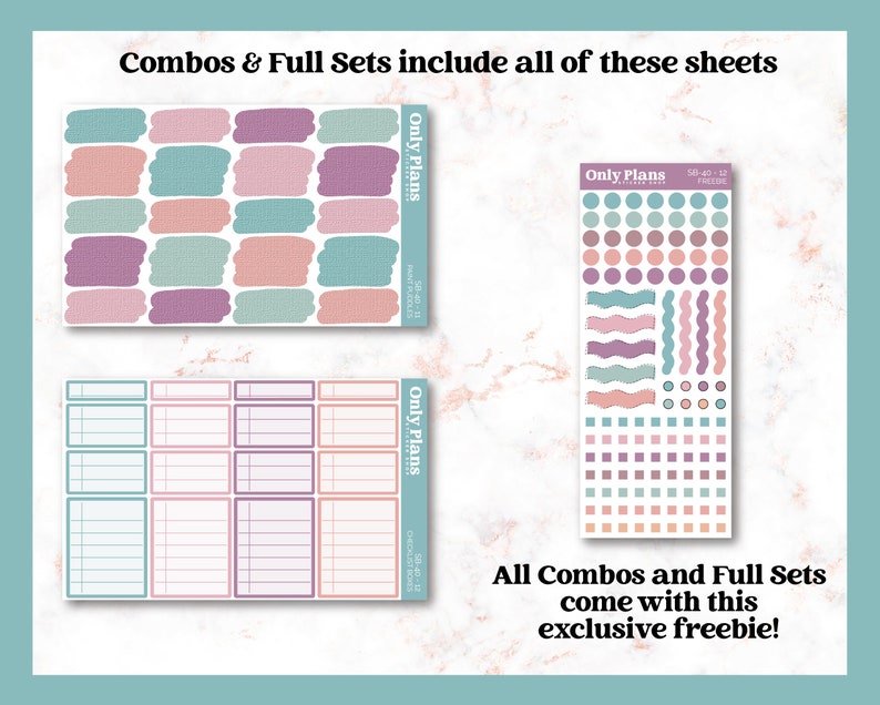 PRINTABLE Sticker Buffet 40 SB-40 Planner Stickers - Etsy