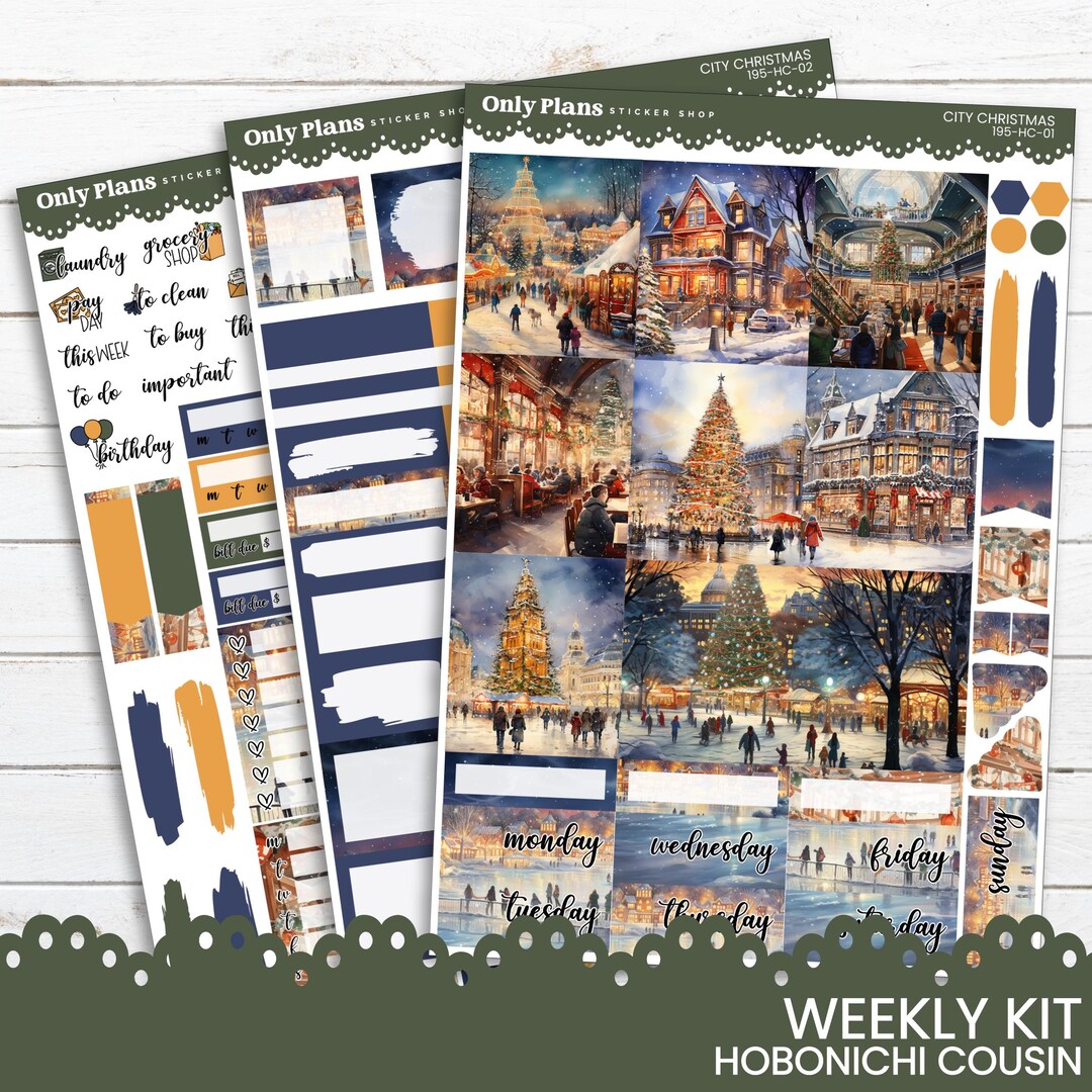 Weekly Sticker Kit for Hobonichi Cousin and A5 Planners Weekly Planner ...