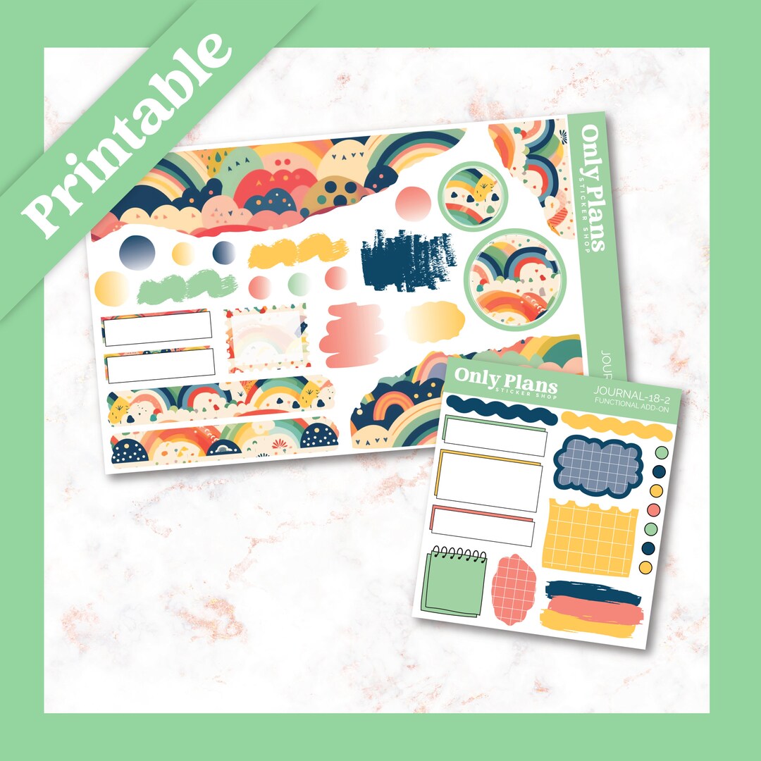 PRINTABLE Journaling Sheet 18 - Journal Stickers Decorative Planner Kit ...