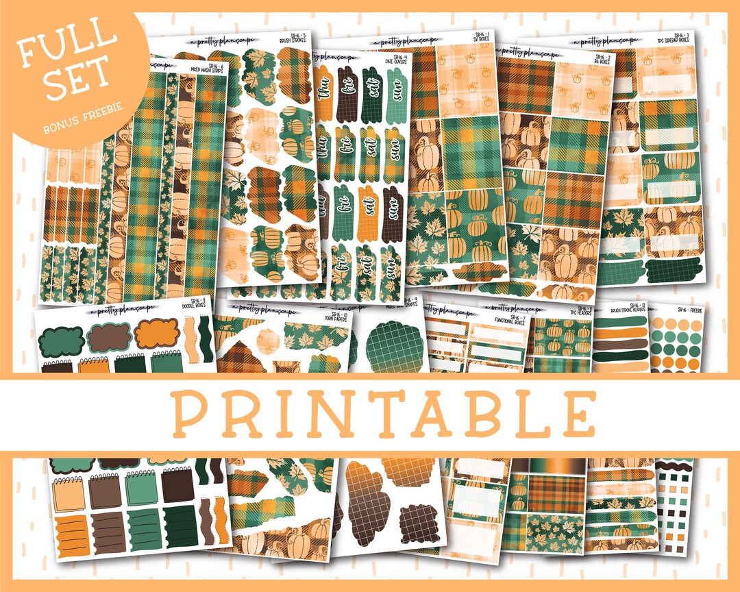 PRINTABLE Sticker Buffet 16 Sb-16planner Stickers Functional Decorative ...