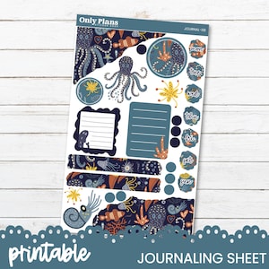 PRINTABLE Journaling Sheet 8 - Journal Stickers Decorative Planner Kit ...