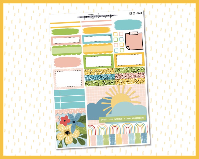 PRINTABLE Daily Sticker Kit 127 Standard Vertical TPC | Etsy