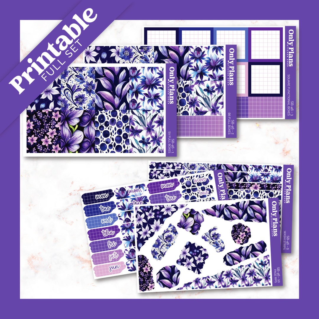 PRINTABLE Sticker Buffet 46 SB-46 Planner Stickers Functional ...