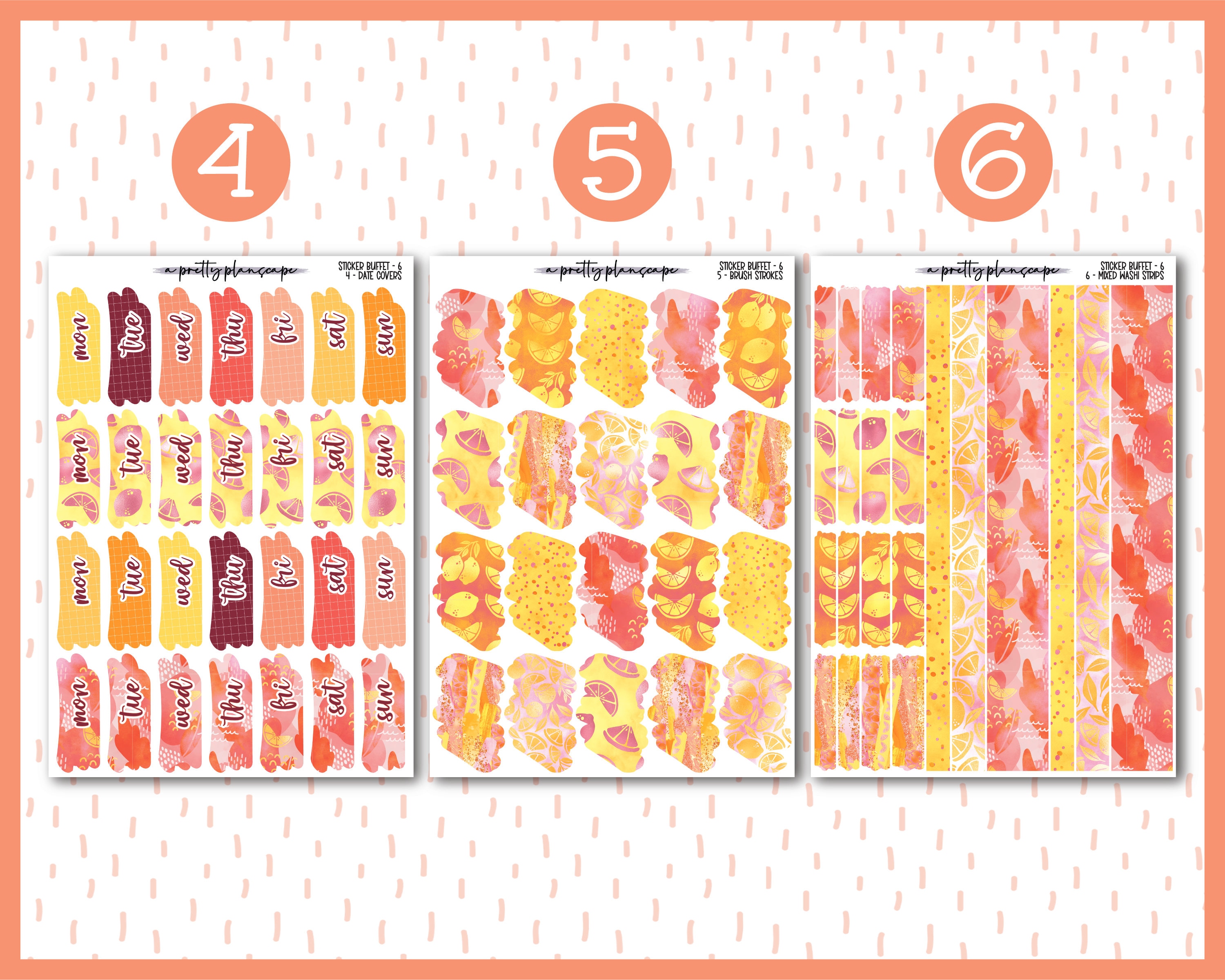 PRINTABLE Sticker Buffet 6 Planner Stickers Functional - Etsy