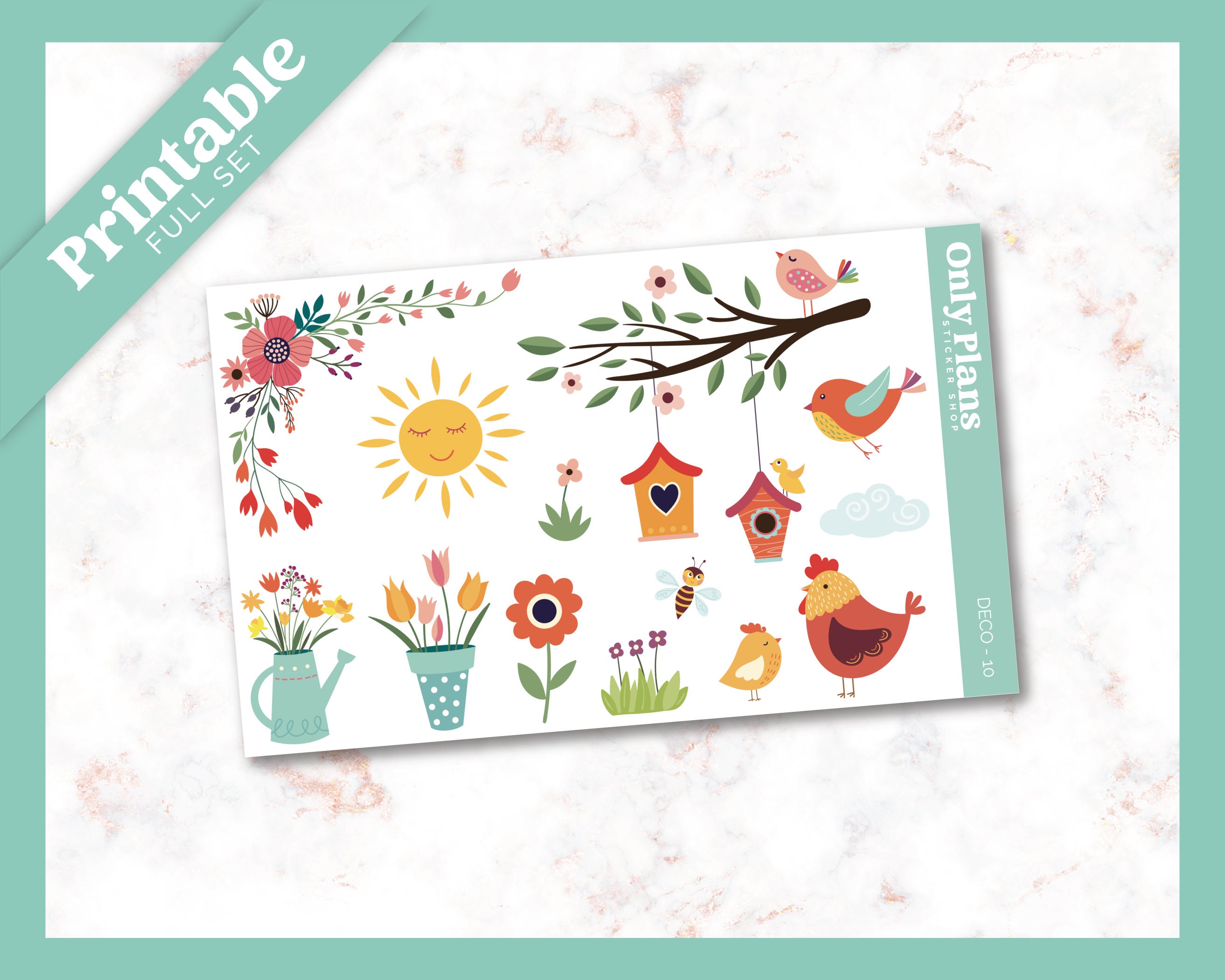 PRINTABLE Deco Sheet 10 - Journal Stickers Decorative Planner Kit ...