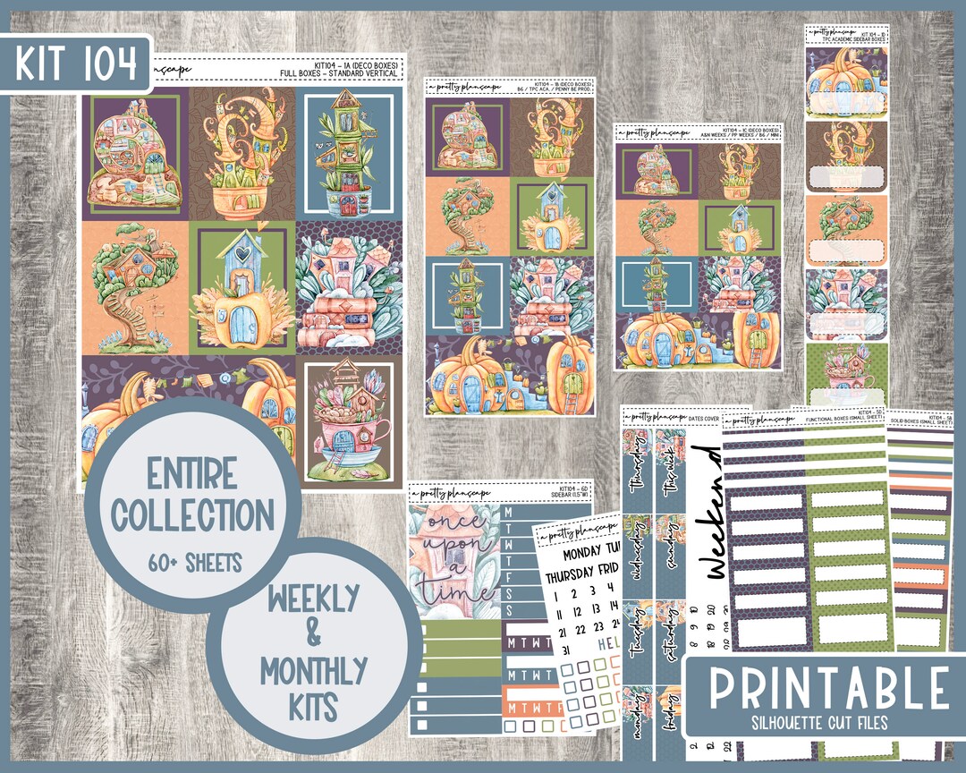 PRINTABLE Sticker Kit 104 Entire Collection Weekly Monthly 7x9 A5 B6 ...