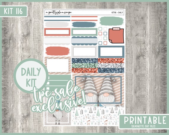 PRINTABLE Daily Sticker Kit 116 Standard Vertical TPC - Etsy