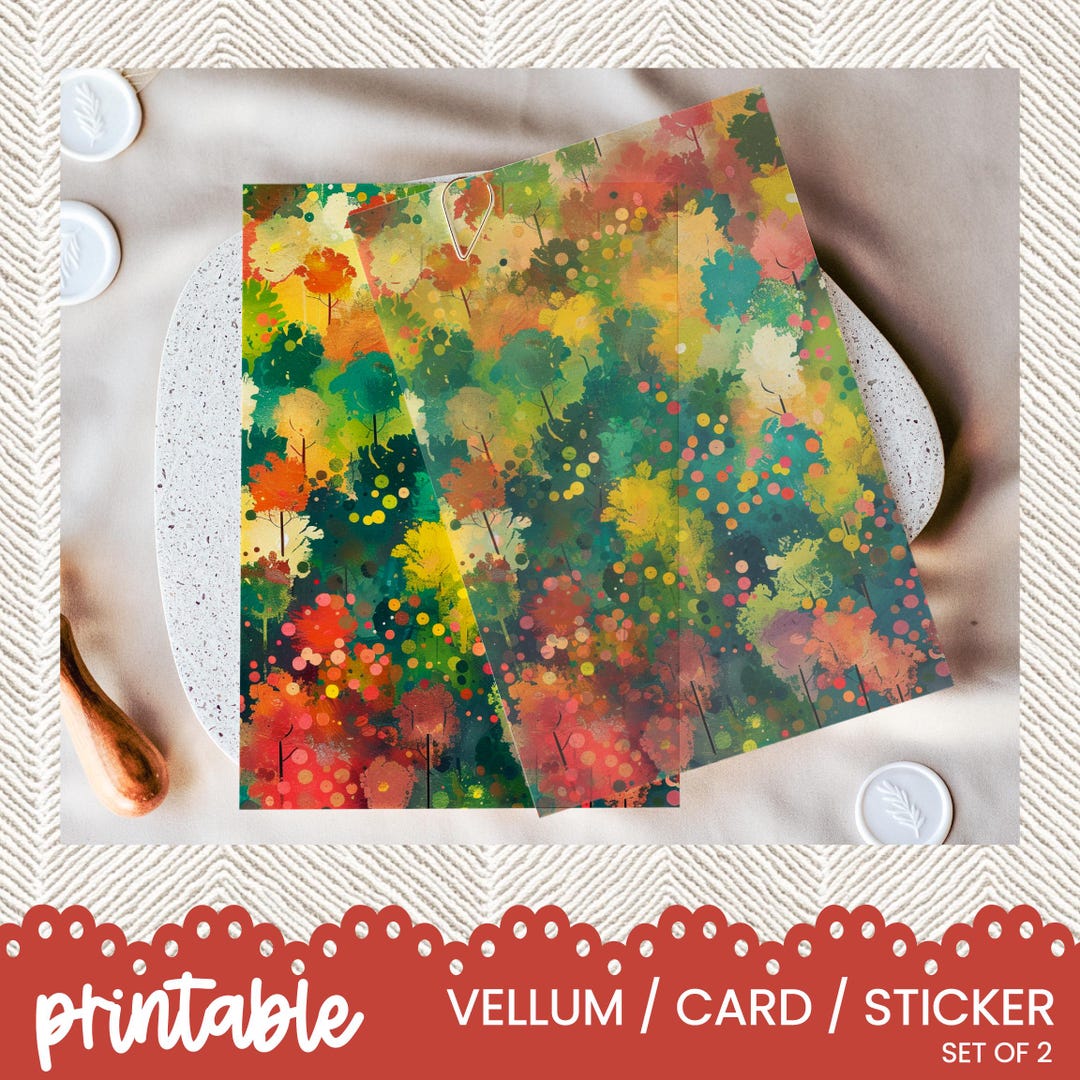 PRINTABLE Set of 2 Vellum or Dashboard Tip-in for Planners or Junk ...