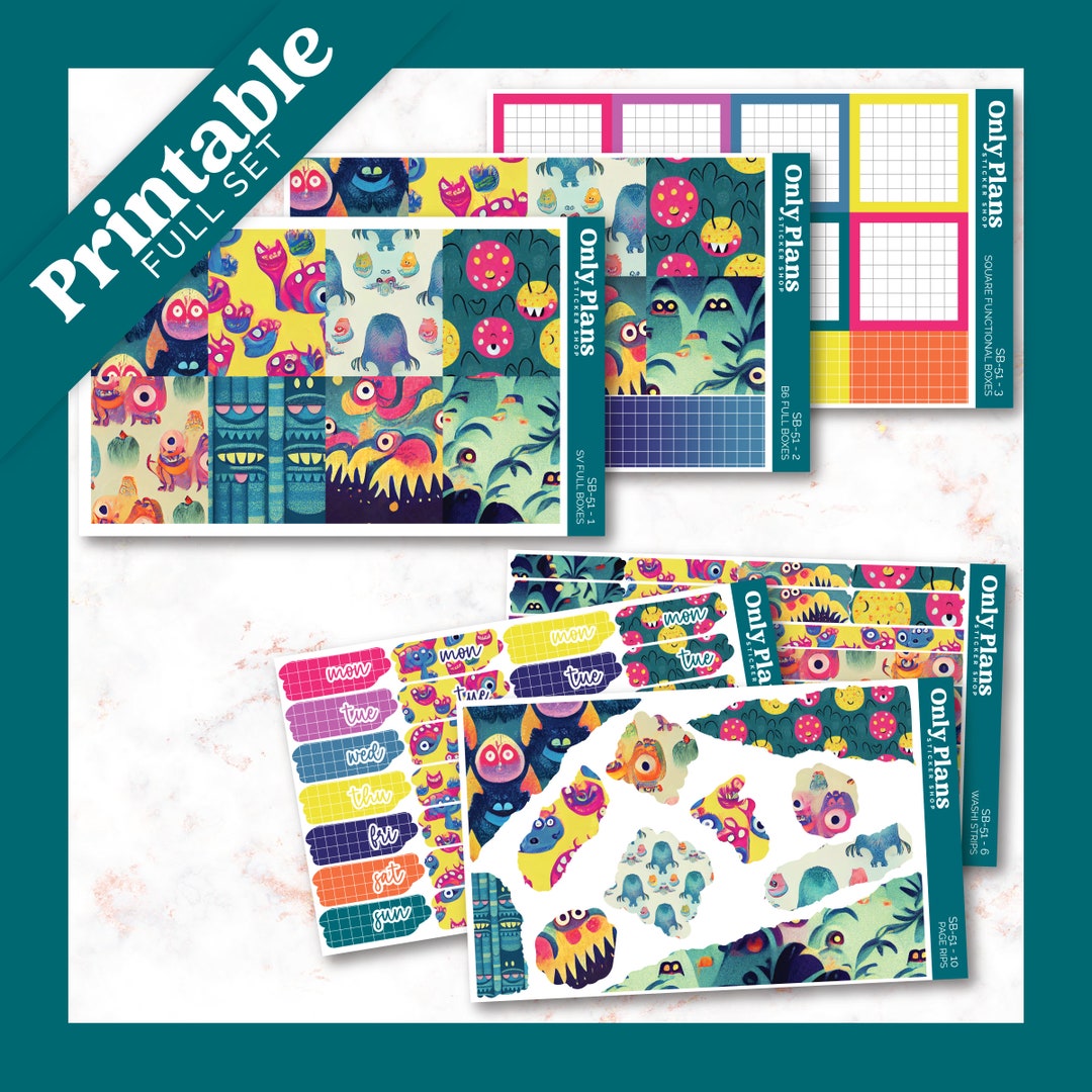 PRINTABLE Sticker Buffet #51 - SB-51 - Planner Stickers - Functional ...