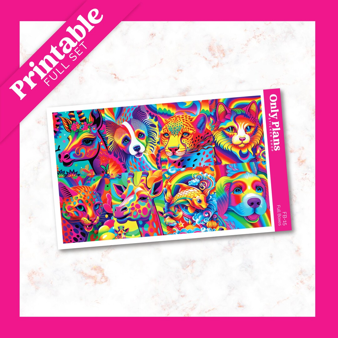 PRINTABLE Full Boxes 90s Throwback FB-15 - Etsy