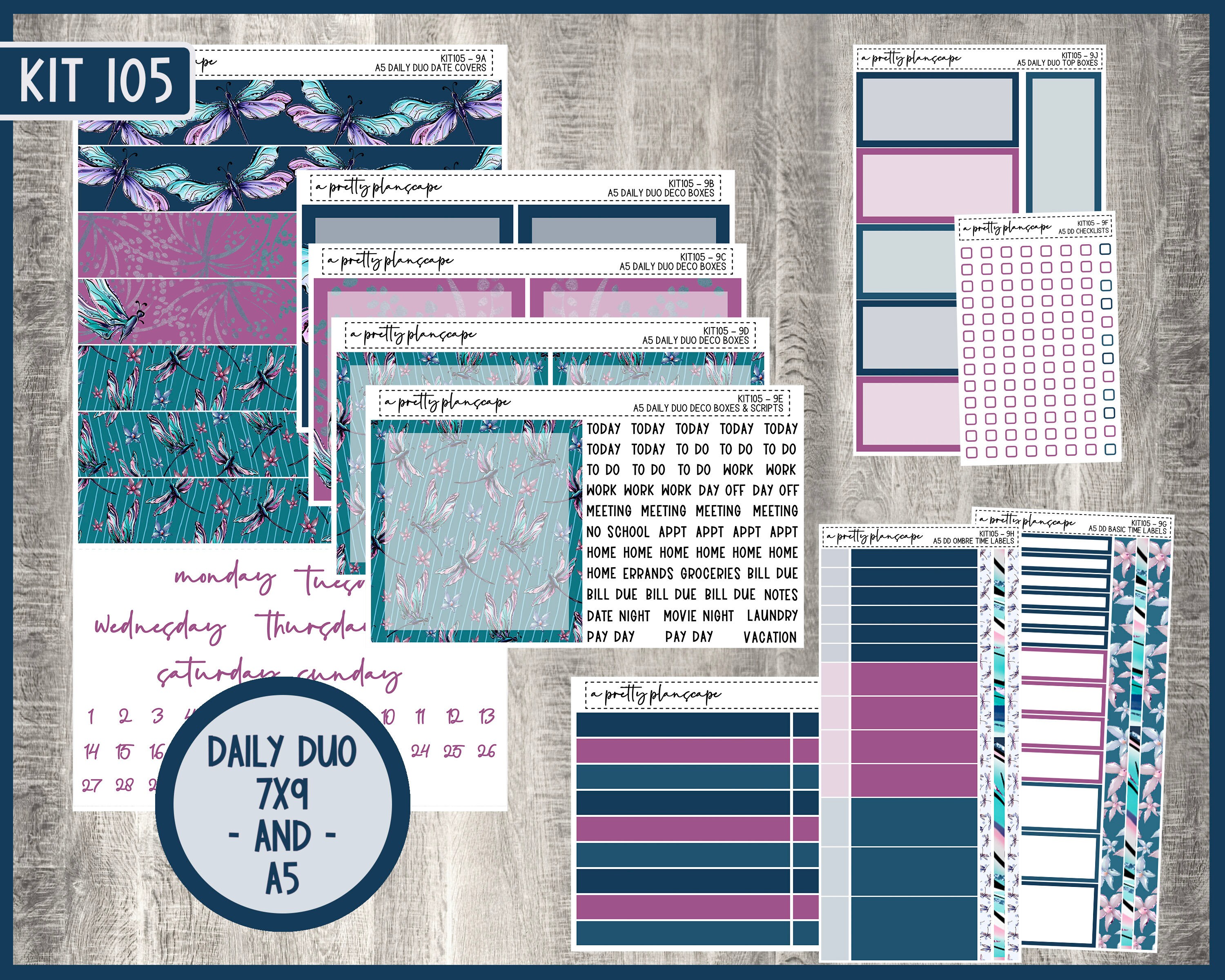 PRINTABLE Sticker Kit 105 Entire Collection Weekly - Etsy